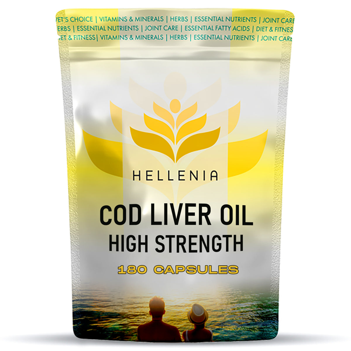 Cod Liver Oil High Strength 1000mg Capsules - Omega 3 – Hellenia ...
