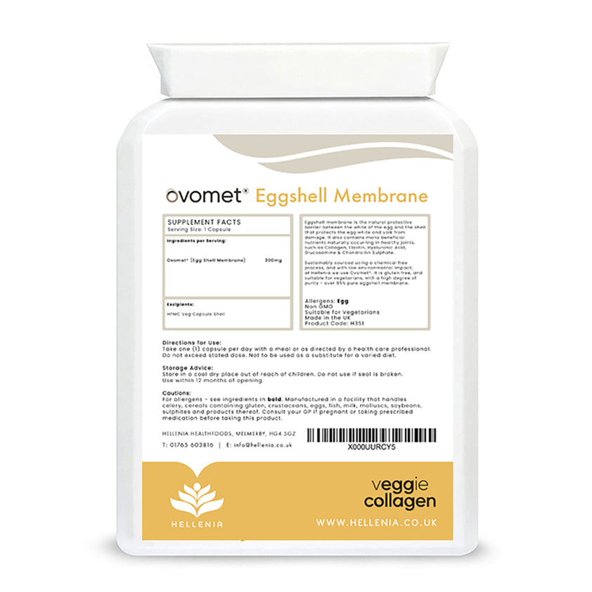 Ovomet® Egg Shell Membrane 300mg Capsules - joint health – Hellenia ...