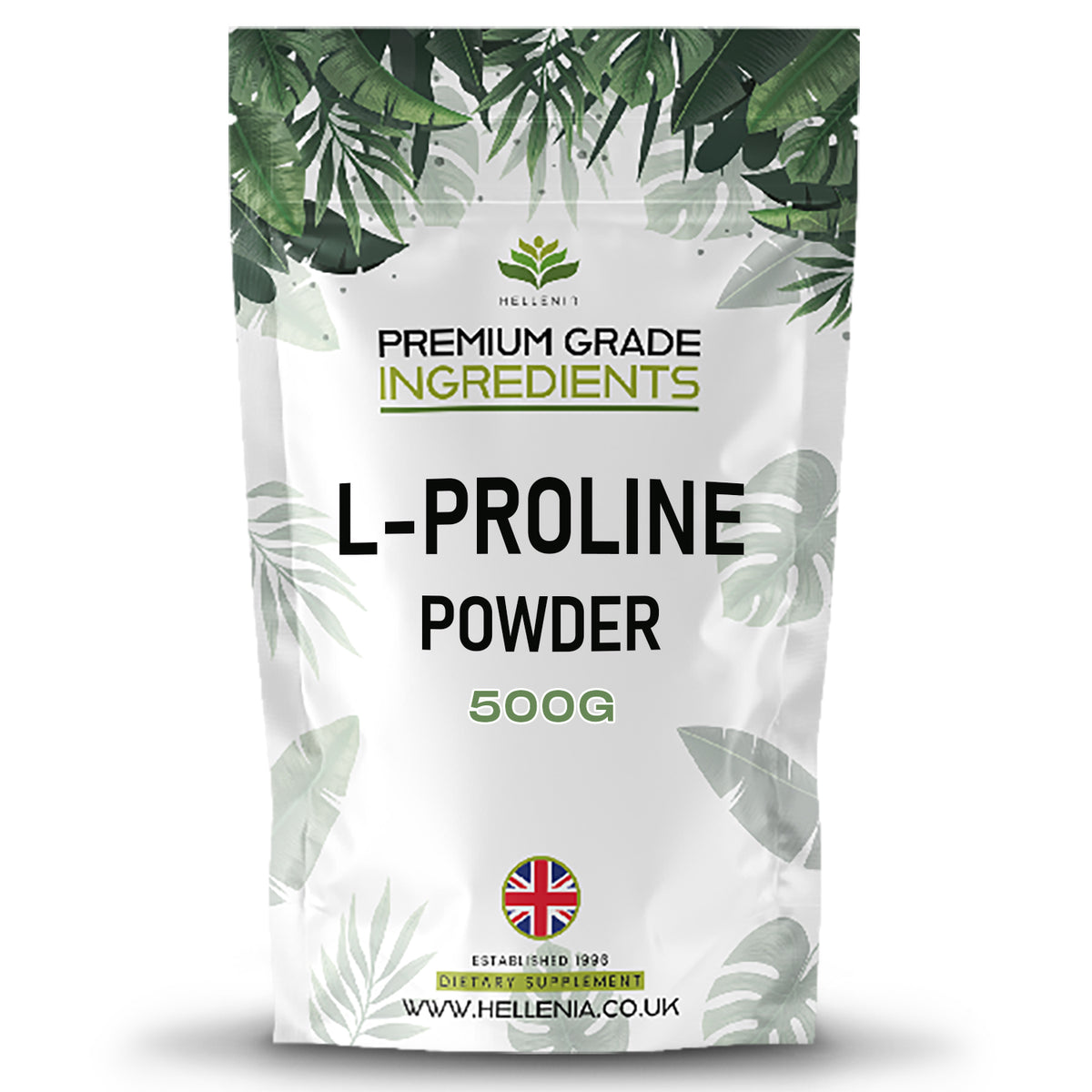 L-Proline Powder 500g – Hellenia Healthfoods
