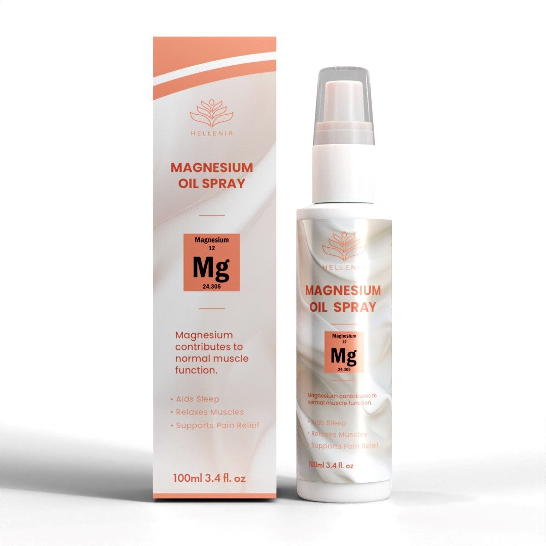 Magnesium Oil Spray for Sleep, Restless Legs, Sore Muscles – Hellenia ...