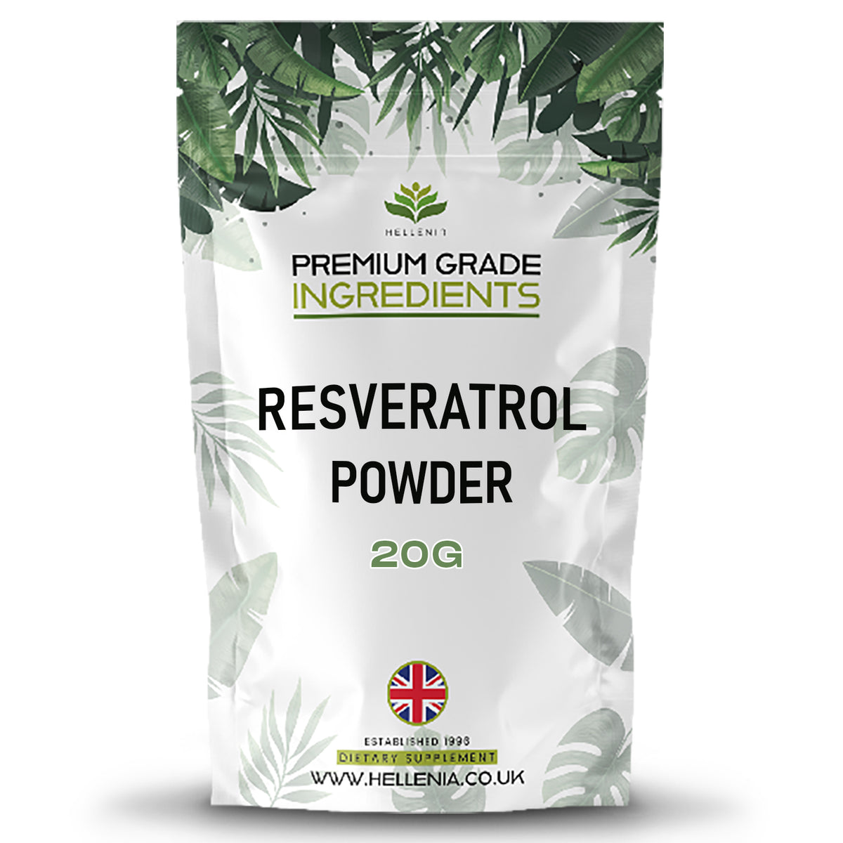 PREMIUM GRADE INGREDIENTS - Resveratrol Powder - 20g – Hellenia Healthfoods