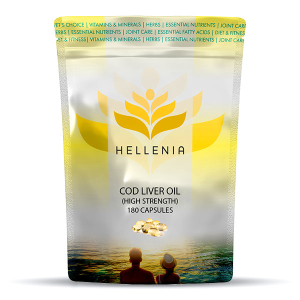 Cod Liver Oil High Strength 1000mg Capsules - Omega 3 – Hellenia ...