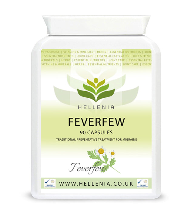 Feverfew Extract - 90 Capsules - traditional herbal remedy – Hellenia ...